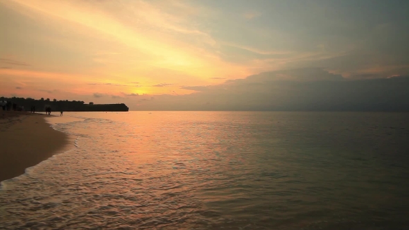 Balangan Beach at Sunset in Bali, Indonesia, Stock Footage | VideoHive