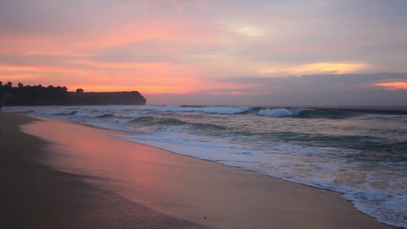 Balangan Beach at Sunset. Bali, Indonesia., Stock Footage | VideoHive