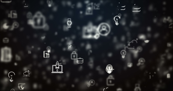 Loop Moved Business Icons Background, Motion Graphics | VideoHive