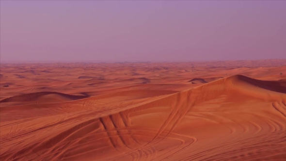 Dry Sandy Desert with Dunes, Stock Footage | VideoHive