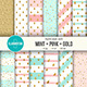 Mint-Pink-Gold Digital Paper Pack, Graphics | GraphicRiver