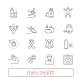 Men Health, Medicine & Lifestyle Thin Line Icons., Icons | GraphicRiver