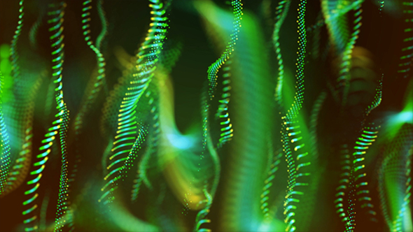Magic Green Particles Glowing, Motion Graphics | VideoHive