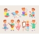 Young Vector Children Kids Boys and Girls School, Vectors | GraphicRiver