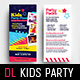 Kid's Party Rack Card Template, Print Templates | GraphicRiver