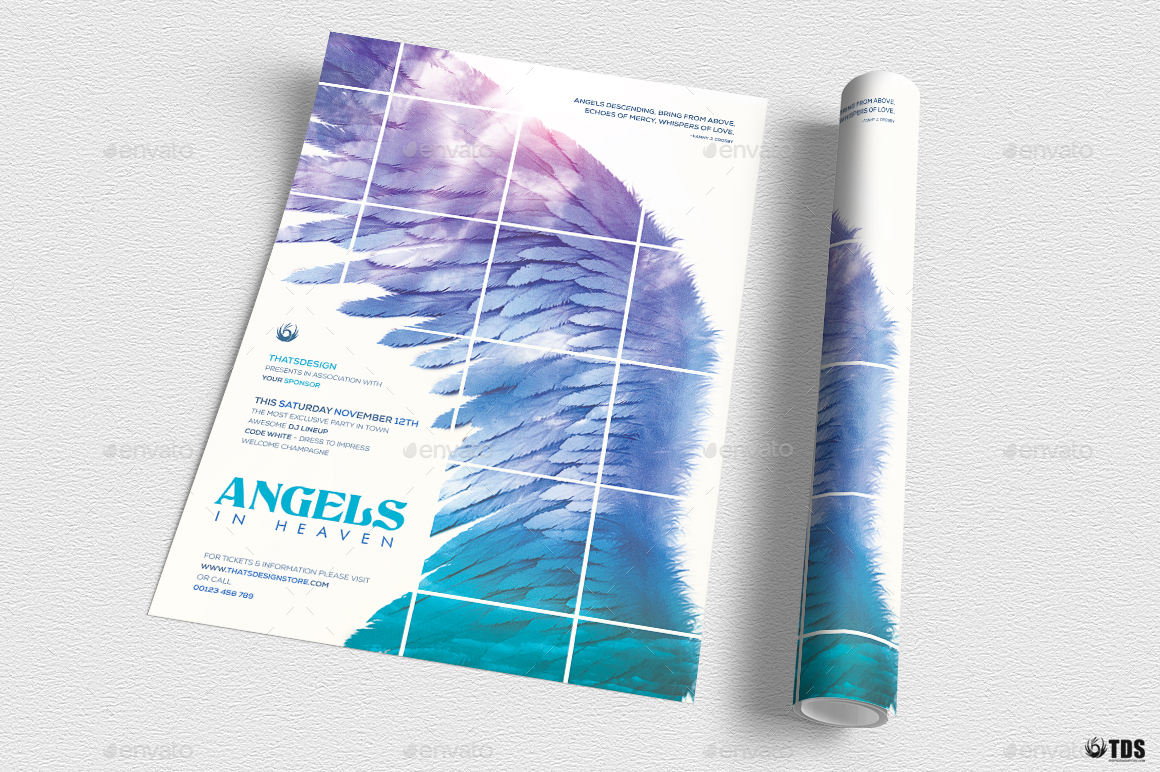 Angels in Heaven Flyer Template, Print Templates | GraphicRiver