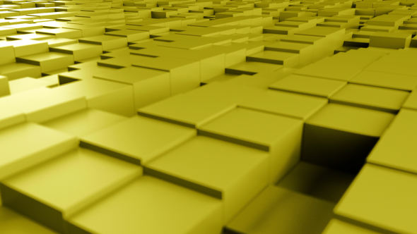 3D Yellow Cubes Seamless Background, Motion Graphics | VideoHive