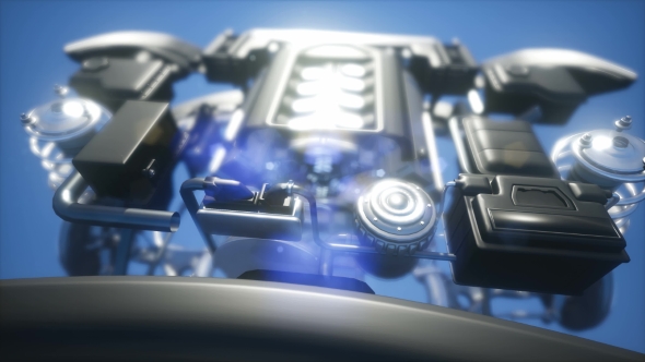 Detailed Car Engine and Other Parts, Motion Graphics | VideoHive