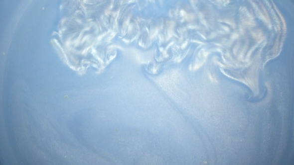 Ink in Water. Silver Ink Reacting in Water Creating Abstract Background ...