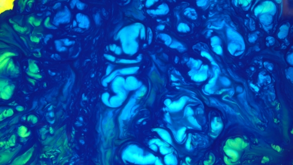 Blue Ink Reacting in Water Creating Abstract Background., Stock Footage