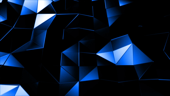Triangle Polygons Loop Background Blue Version, Motion Graphics | VideoHive