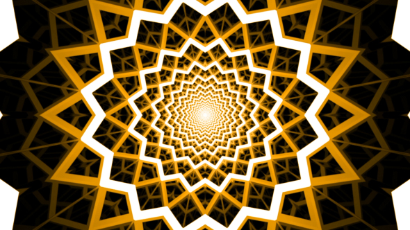 Yellow Infinite Tunnel Loop, Motion Graphics | VideoHive