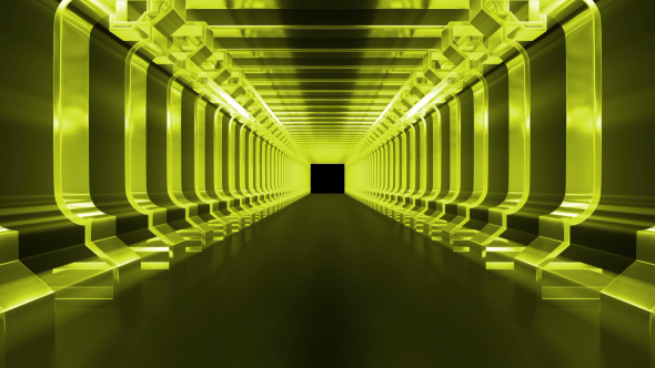 Yellow Tunnel Loop, Motion Graphics | VideoHive