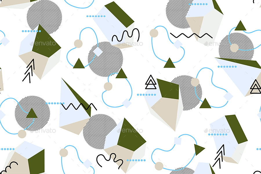 Seamless Patterns of Abstract Strange Geometric Shapes Backgrounds ...