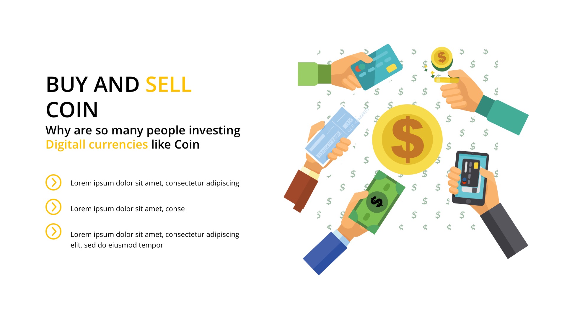 Digital Coin - Business Powerpoint Template, Presentation Templates