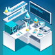 Laboratory Table Isometric Composition, Vectors | GraphicRiver