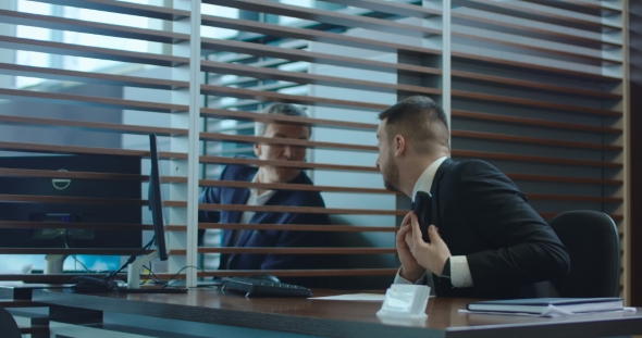 Businessman Asking Colleague for Advice, Stock Footage | VideoHive