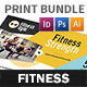 Fitness Club Print Bundle, Print Templates | GraphicRiver