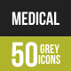 50 Medical Grey Scale Icons, Icons | GraphicRiver