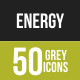 50 Energy Grey Scale Icons, Icons | GraphicRiver