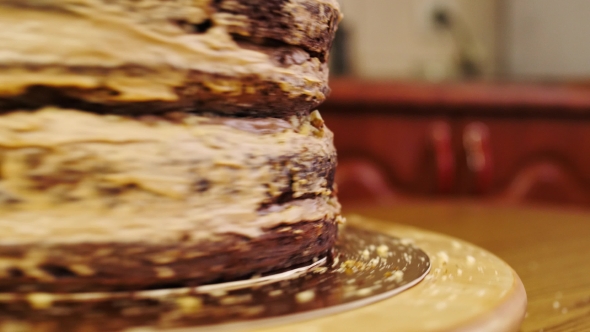 Cake on a Rotating Stand To Decorate Cakes, Stock Footage | VideoHive