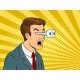 Businessman with Popping Eyes Pop Art Vector by AlexanderPokusay ...