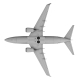 Commercial Jet Plane. 3D Render. Bottom View, Graphics | GraphicRiver