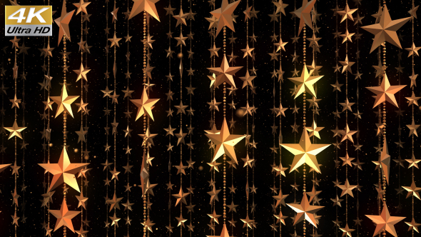 Gold Stars 4K, Motion Graphics | VideoHive
