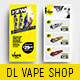 DL Vape Shop Rack Card Template, Print Templates | GraphicRiver