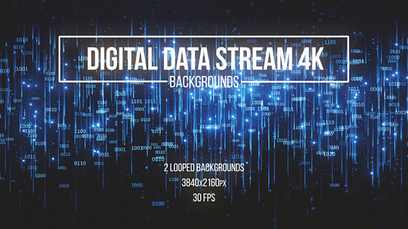 Digital Data Stream Backgrounds, Motion Graphics | VideoHive
