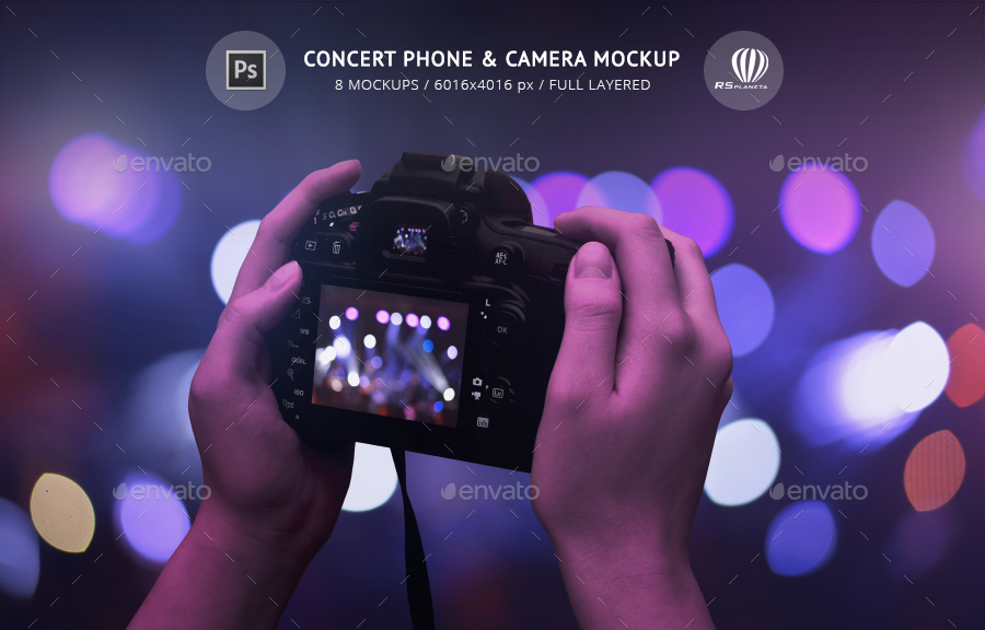 Concert Phone & Camera Mockup, Graphics | GraphicRiver
