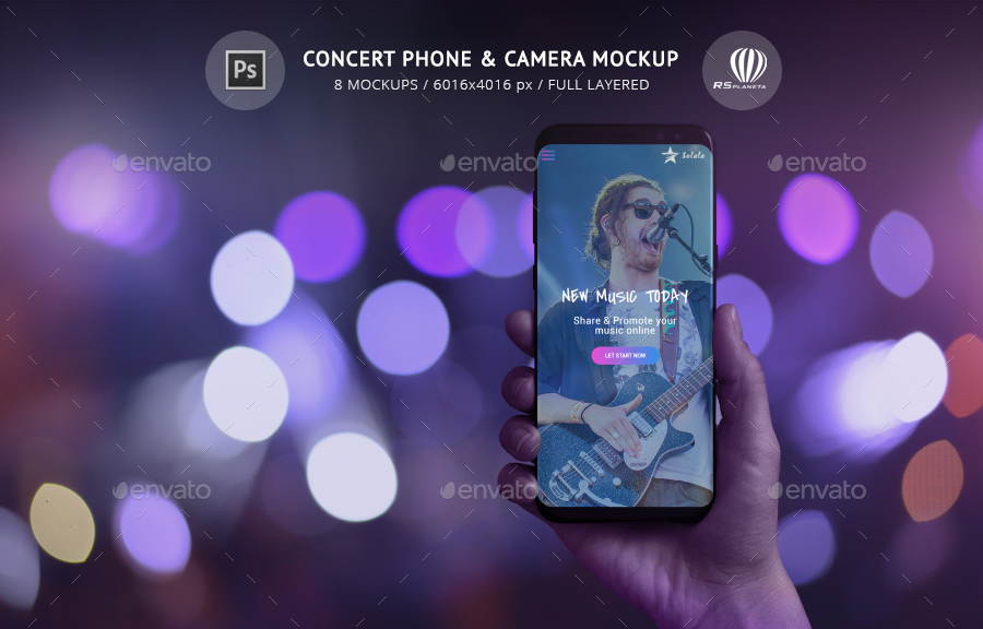 Concert Phone & Camera Mockup, Graphics | GraphicRiver