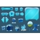 Buttons with Snow Set, Game User Interface by Top_Vectors | GraphicRiver