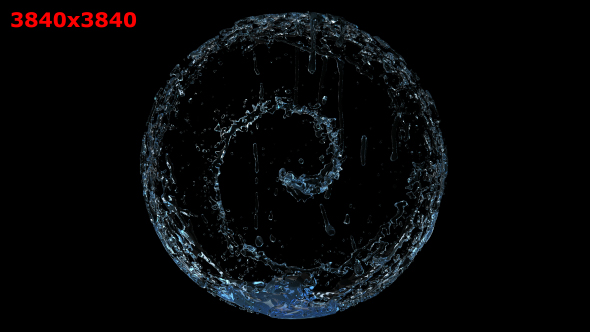 Water Spiral Spinning Sphere, Motion Graphics | VideoHive