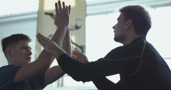 Men Training Fight Technique, Stock Footage | VideoHive