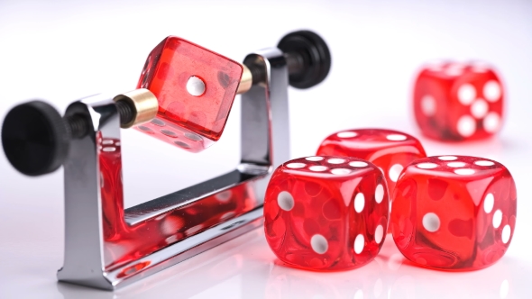 Rotation of the Red Dice on a Special Device Balancer To Check the ...