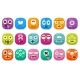 Colorful Buttons Emoticons, Vectors | GraphicRiver