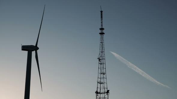 Wind Power Windmill Station Production Energy, Stock Footage | VideoHive