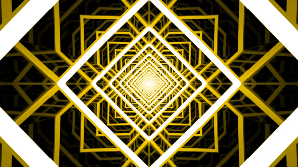 Yellow Infinite Tunnel Loop, Motion Graphics | VideoHive