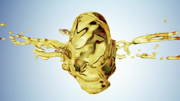 Oil Drops on Blue Background, Motion Graphics | VideoHive