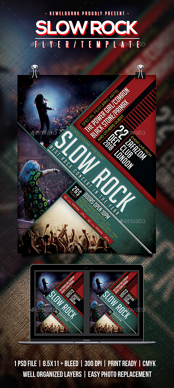 Slow Rock Flyer / Poster by keweldoank | GraphicRiver