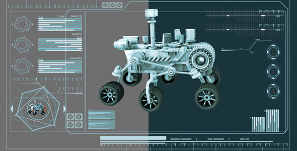 Graphical Interface Of The Space Monitor, Motion Graphics | VideoHive