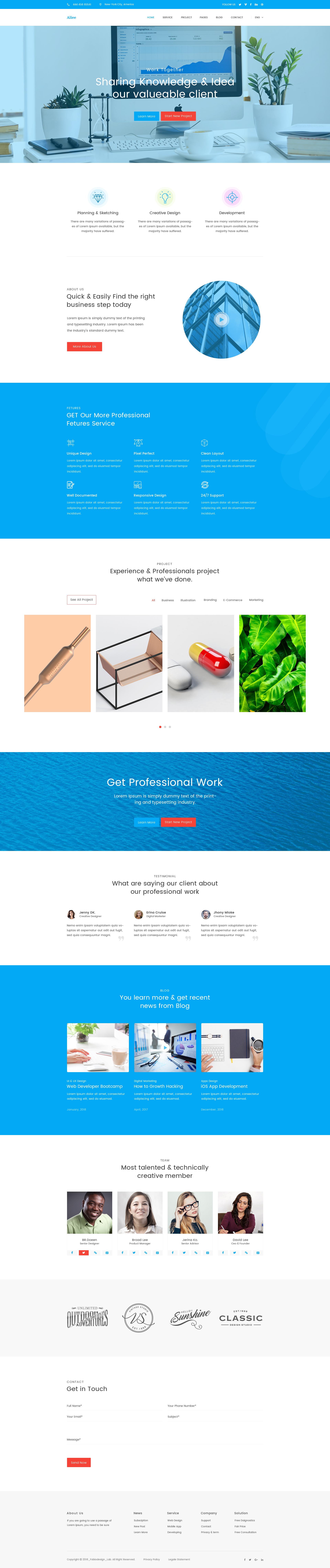 Aliee - Creative Agency PSD Template by Kickups | ThemeForest
