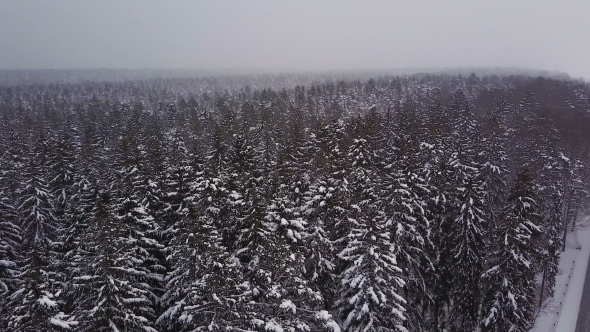 Flying over the Winter Sea with Snow, Stock Footage | VideoHive