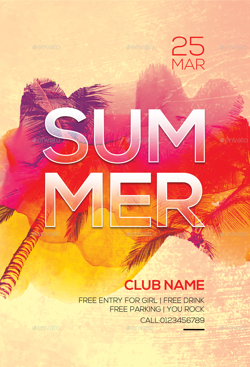 Summer Flyer, Print Templates | GraphicRiver