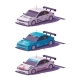 Vector Low Poly Touring Racing Car, Vectors | GraphicRiver