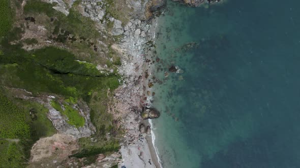 Aerial view of the hidden beach at Howth, Dublin, Stock Footage | VideoHive