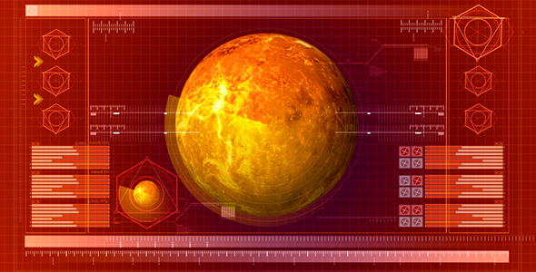 Computer Interface With The Cosmic Planet, Motion Graphics | VideoHive