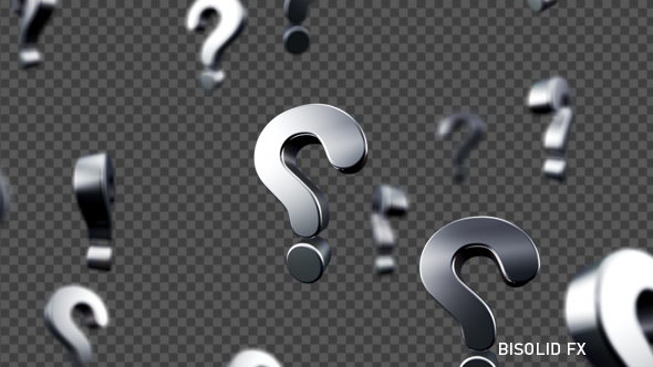 Metallic Question Marks Alpha, Motion Graphics | VideoHive