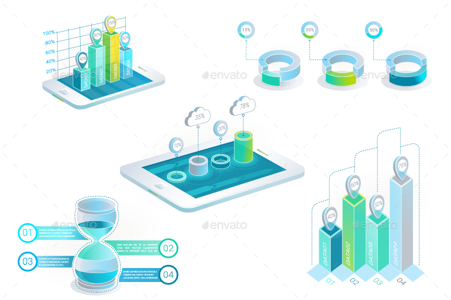 3D Corporate Infographic Elements, Infographics | GraphicRiver